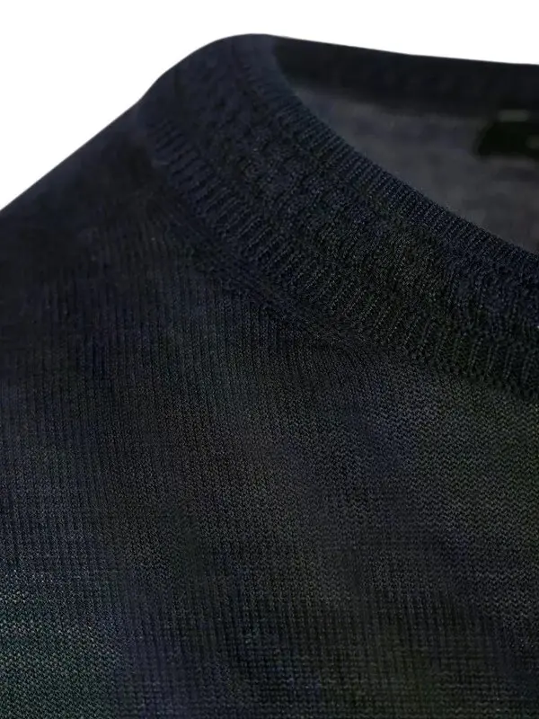 Etro Embroidered Logo Crew Neck Sweater