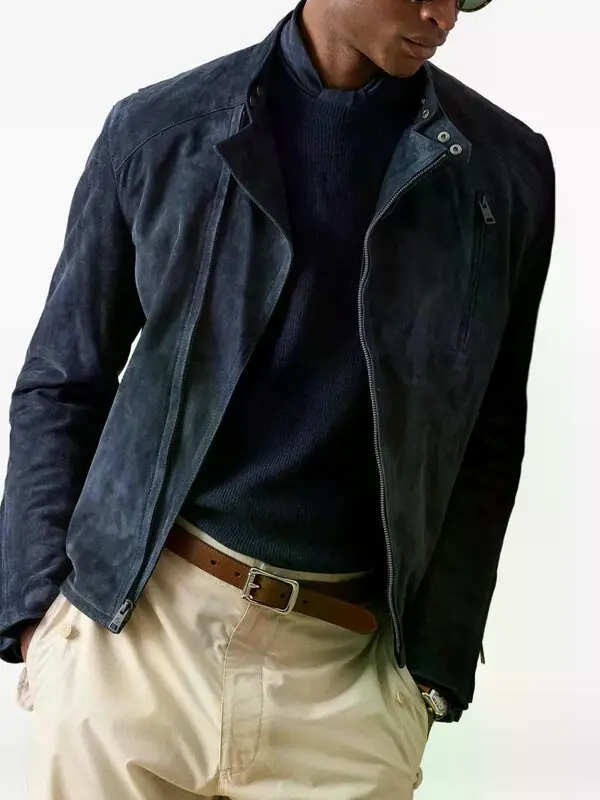 Ralph Lauren Purple Label Suede Moto Jacket