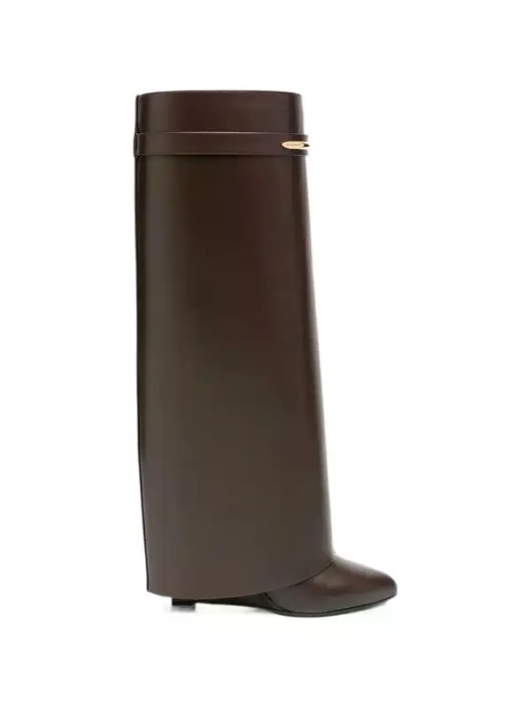 Givenchy Shark Pinch Leather Knee-high Boots - Brown