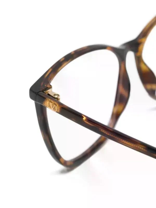 Valentino Garavani Vlogo Tortoiseshell Eyeglasses