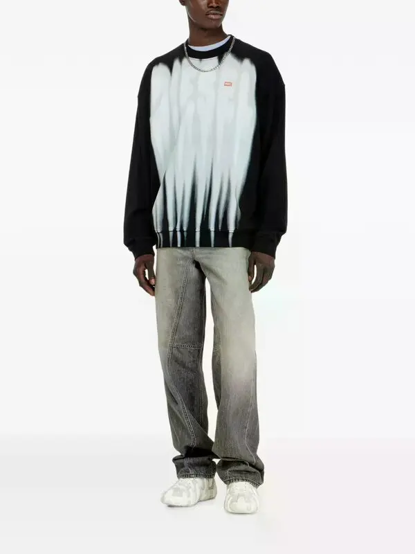 DIESEL® Cotton Sweatshirt With Graphic Print