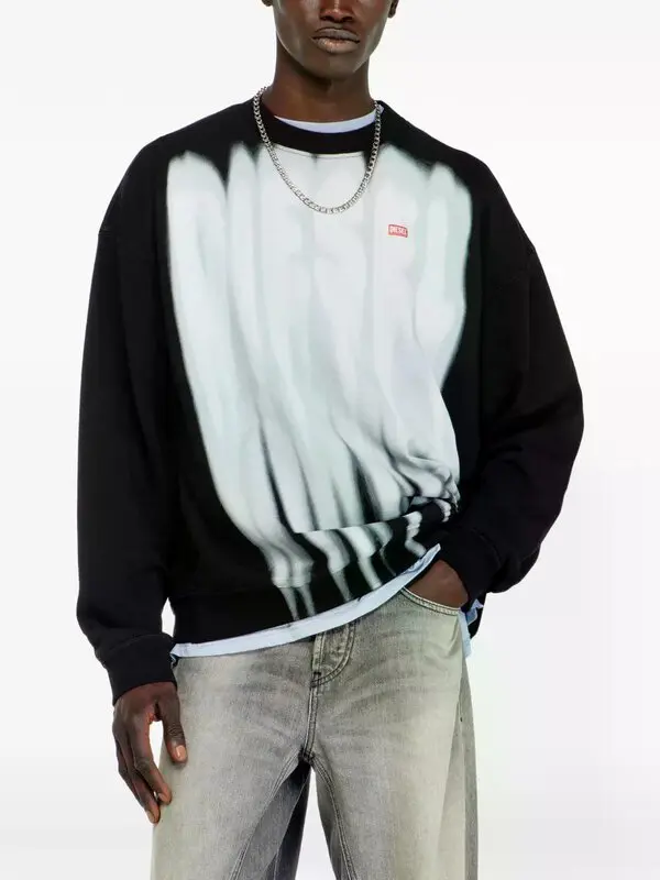 DIESEL® Cotton Sweatshirt With Graphic Print