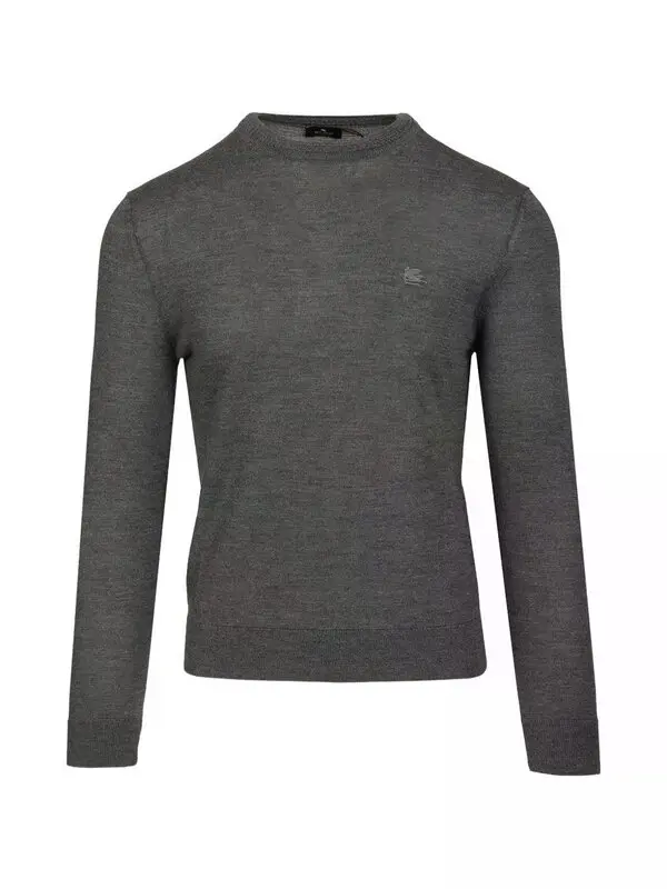 Etro Embroidered Logo Crew Neck Sweater