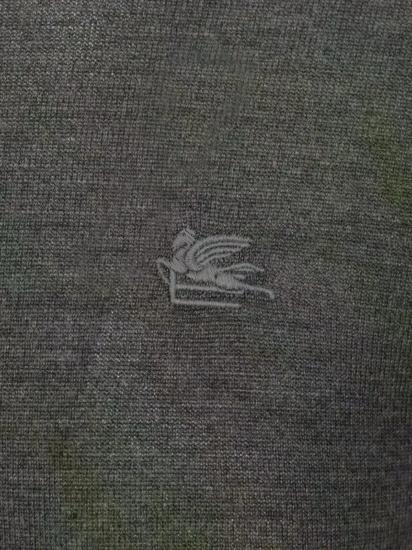 Etro Embroidered Logo Crew Neck Sweater