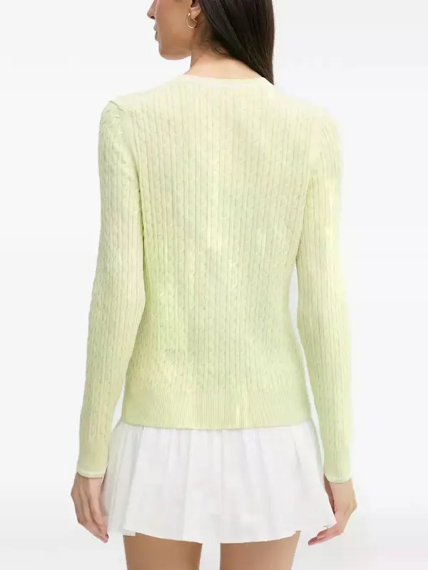 Lacoste Cable-knit Cardigan With Embroidered Logo