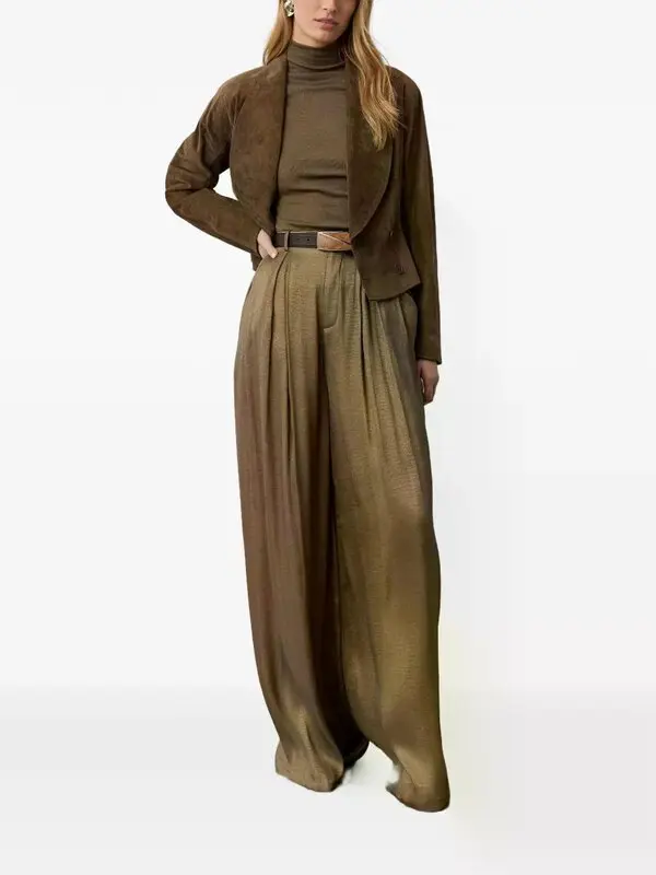 Ralph Lauren Trudie Double-breasted Suede Jacket - Brown