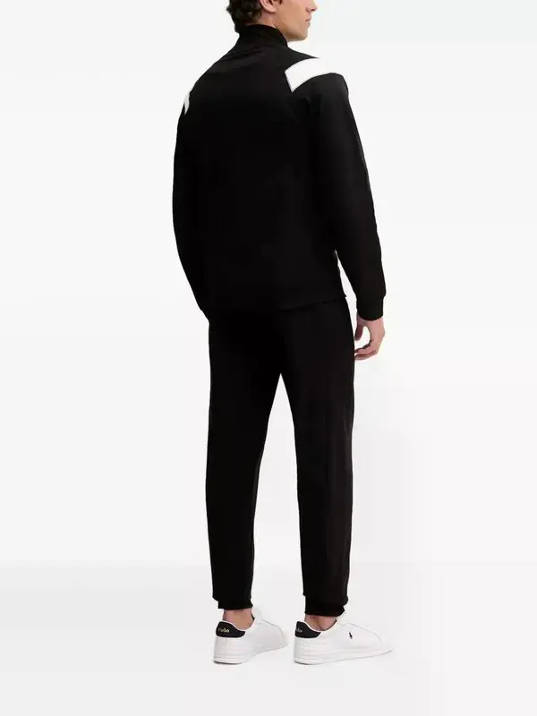 EA7 Contrast-panel Zip-up Tracksuit