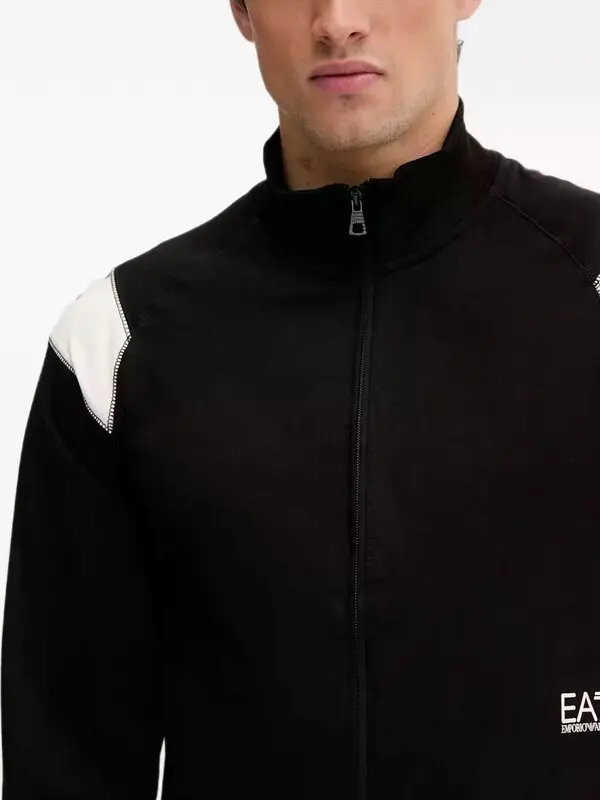 EA7 Contrast-panel Zip-up Tracksuit