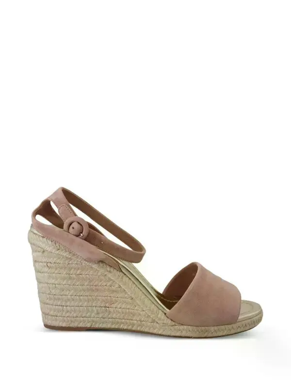 Prada Suede Espadrille Wedge Sandals