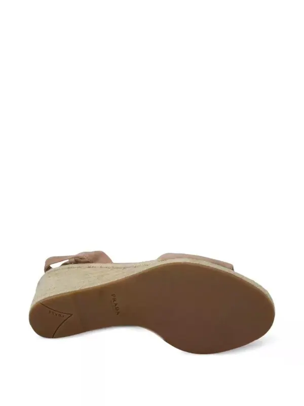 Prada Suede Espadrille Wedge Sandals
