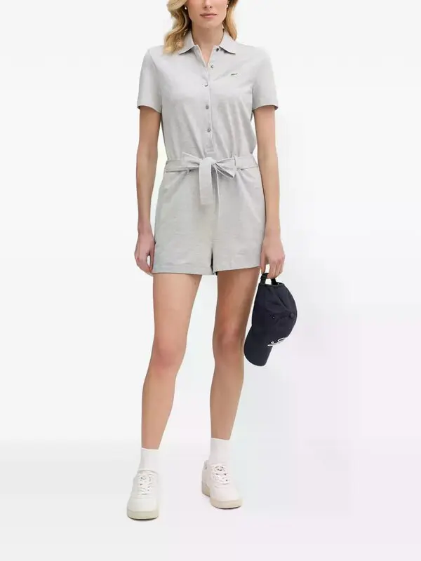 Lacoste Belted Polo-collar Playsuit - Grey