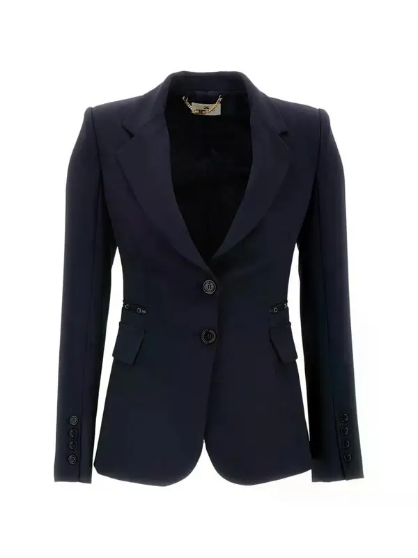 Elisabetta Franchi Single-breasted Jacket With Chain Detail