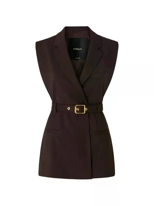 Pinko Belted Sleeveless Jacket