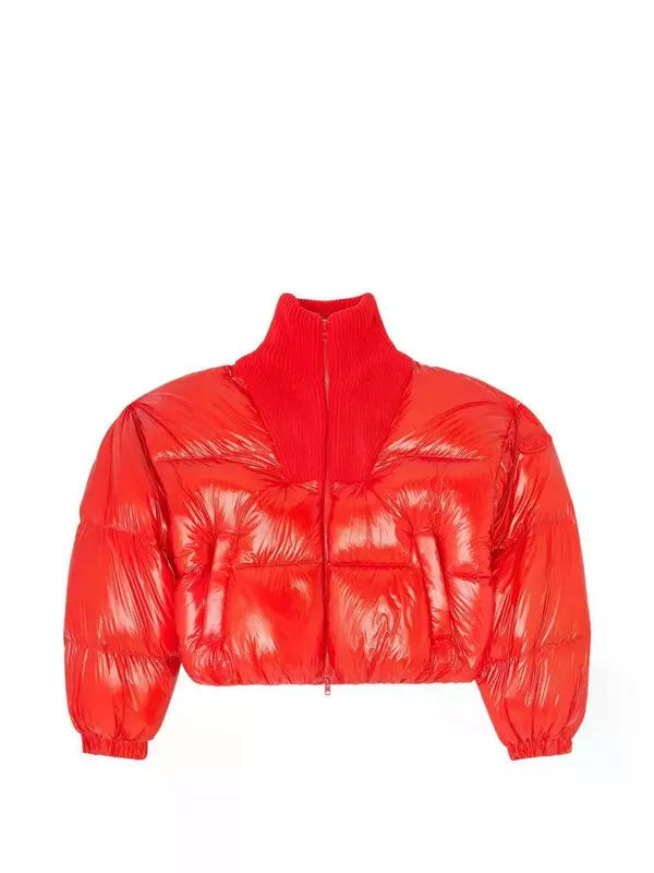 DIESEL® Down Puffer Jacket With Knitted Collar