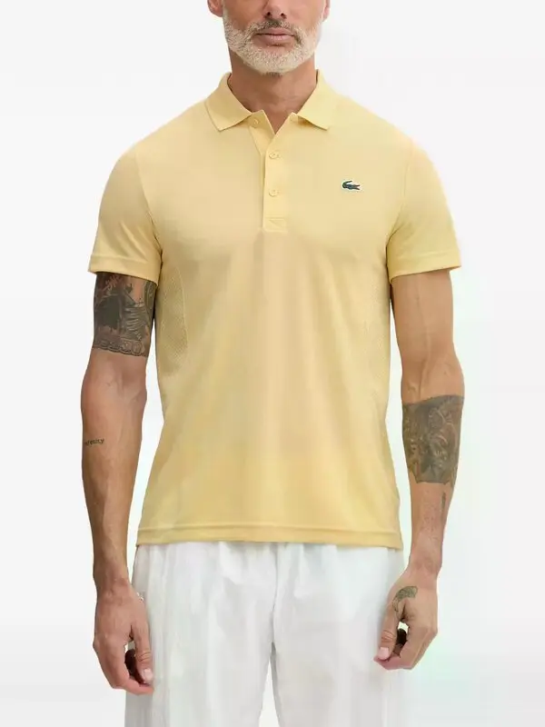 Lacoste X Novak Djokovic Logo-patch Polo Shirt - Yellow