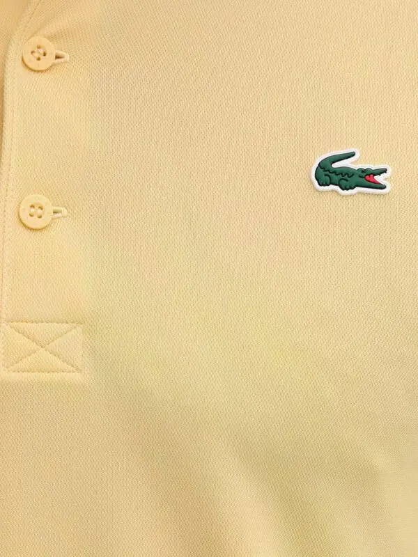 Lacoste X Novak Djokovic Logo-patch Polo Shirt - Yellow