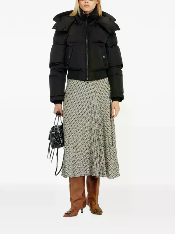 DIESEL® Wrinkled-nylon Down Puffer Jacket With Detachable Hood