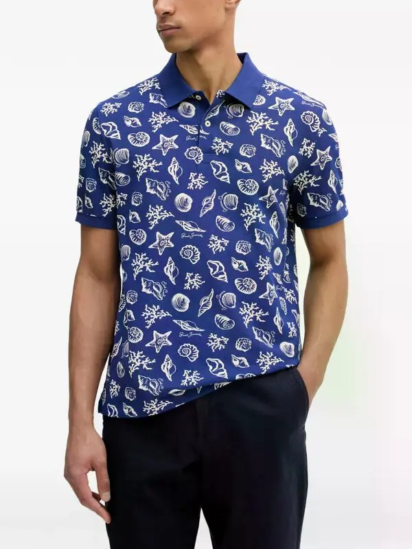 Gant Seashell-print Polo Shirt