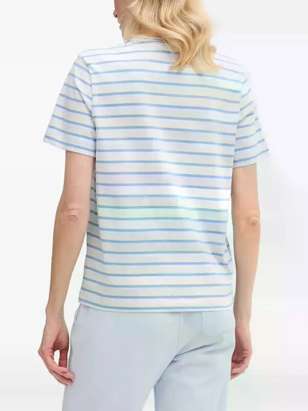 Lacoste Striped Logo Patch T-shirt