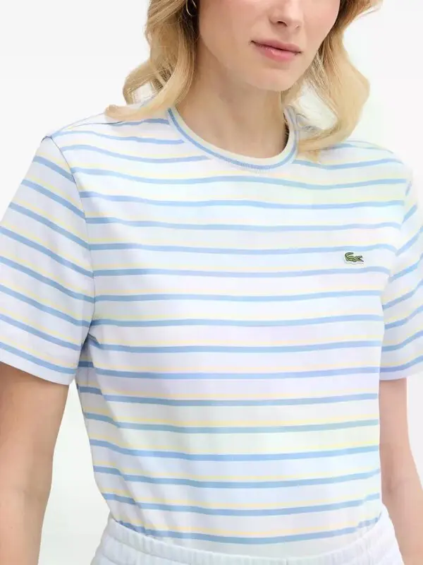 Lacoste Striped Logo Patch T-shirt