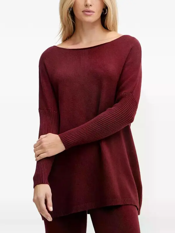 HAVEONE Ribbed-knit Sweater And Trousers Set