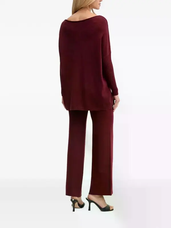 HAVEONE Ribbed-knit Sweater And Trousers Set
