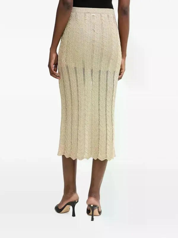 TWINSET Scalloped-hem Knit Midi Skirt