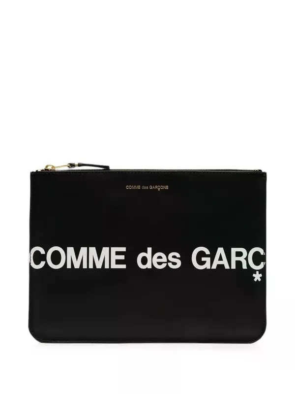 Comme Des Garçons Huge Logo Pouch" Leather Pouch Bag