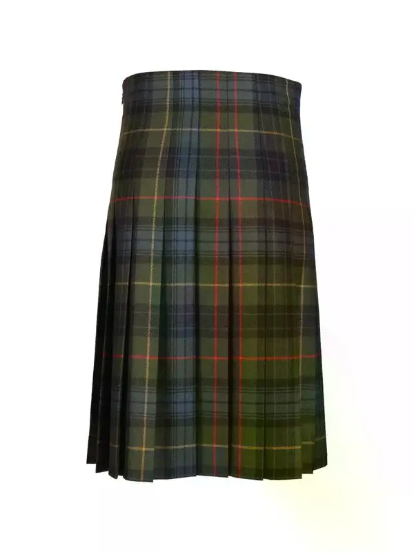 Etro Pleated Macro-check Maxi Skirt
