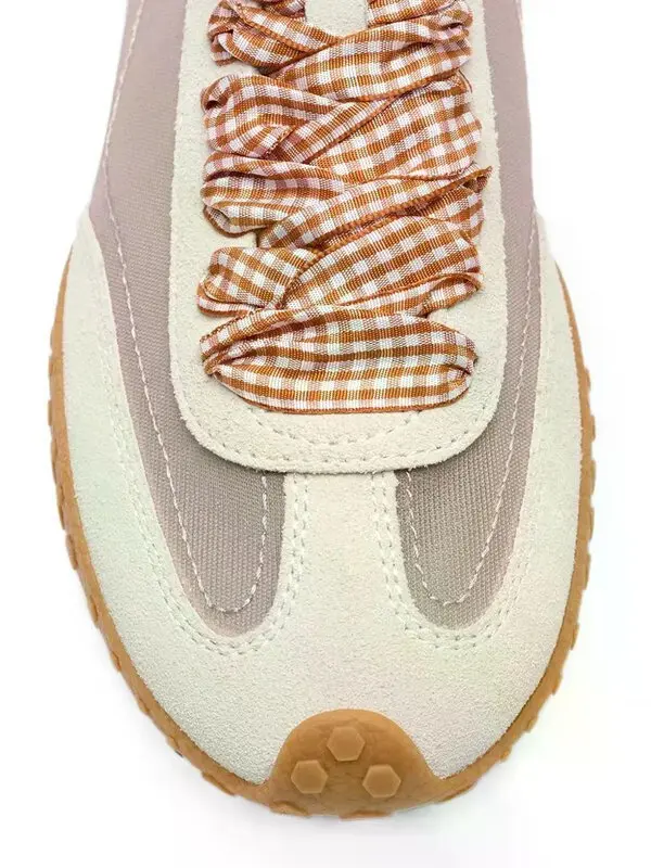 HOFF Bridge Gingham-lace Suede-panel Sneakers