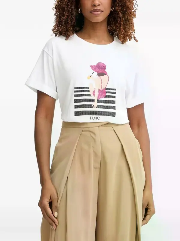 Liu Jo Embellished Graphic T-shirt