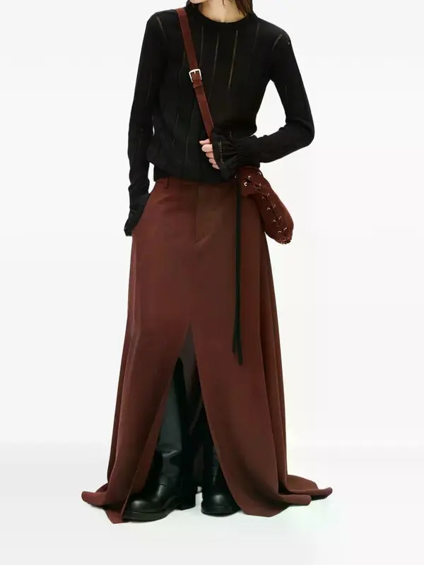 ANN DEMEULEMEESTER Ribbed Knit Open Back Sweater