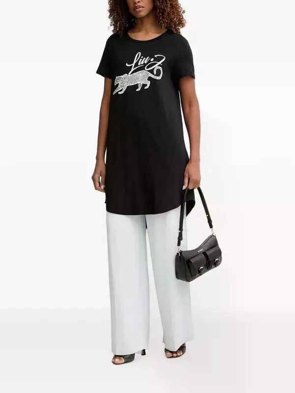 Liu Jo Logo-print Rhinestone-embellished Mini Dress