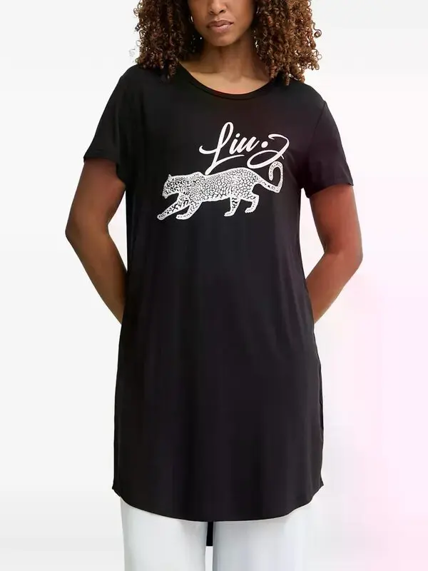 Liu Jo Logo-print Rhinestone-embellished Mini Dress
