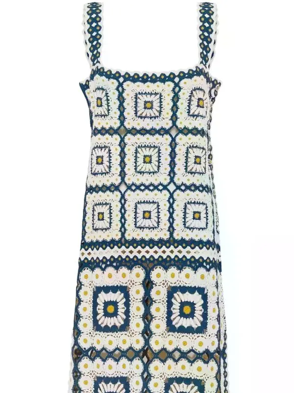 ALEMAIS Patchwork Crochet Maxi Dress