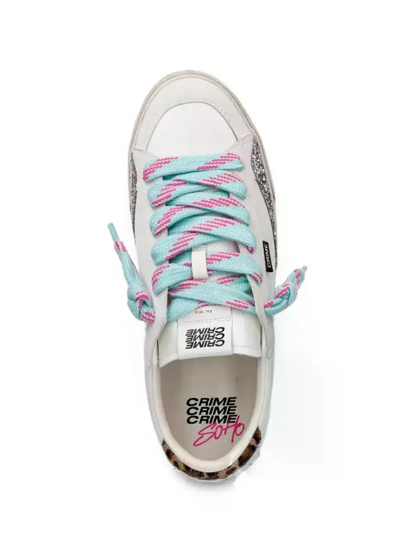 CRIME LONDON Soho Glitter Detail Sneakers