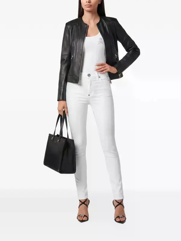 Philipp Plein High-waist Jeggings With Logo Detail