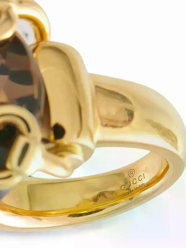 Gucci Horsebit Smoky Quartz Ring
