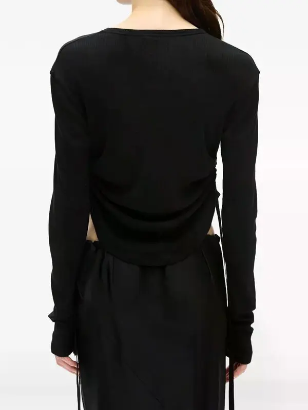 ANN DEMEULEMEESTER Ruched Long Sleeve T-shirt