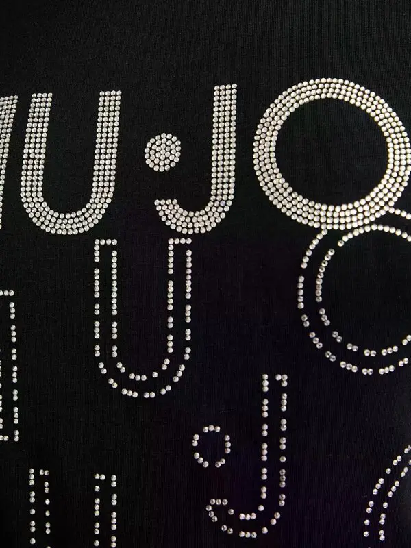Liu Jo Rhinestone Logo T-shirt