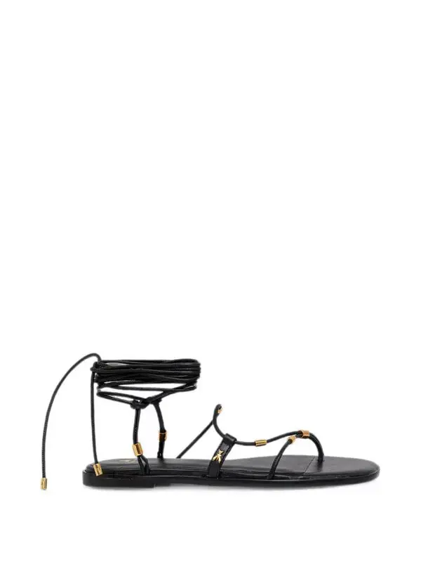 Patrizia Pepe Wrap-around Fly-motif Sandals - Black