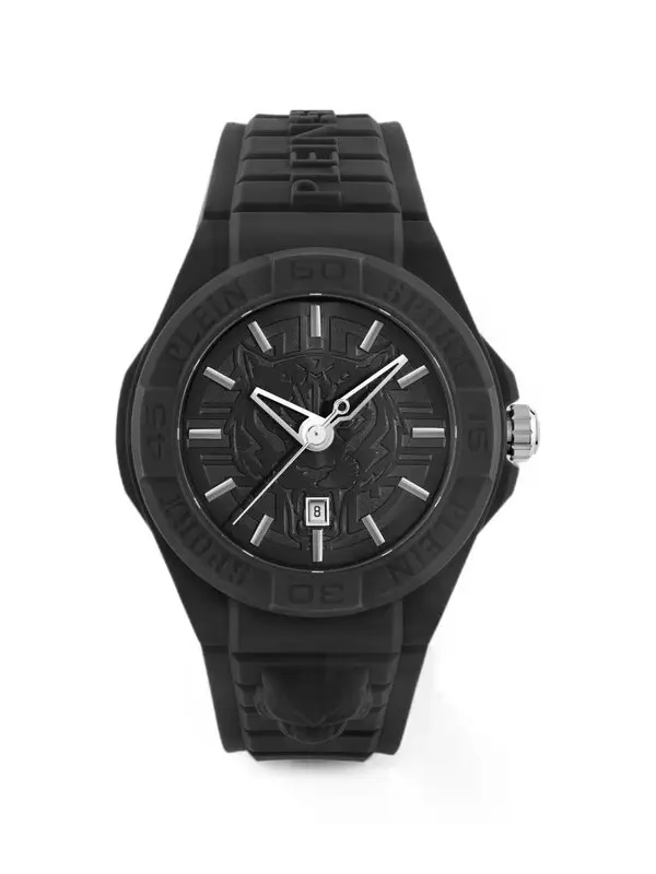 PLEIN SPORT 46mm Watch With Tiger Motif - Black