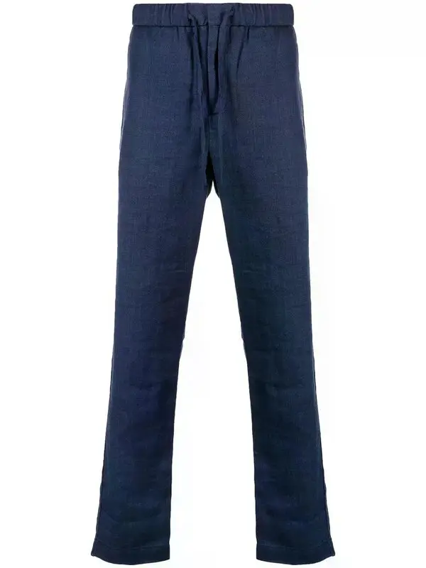Frescobol Carioca Drawstring Waist Linen Chinos