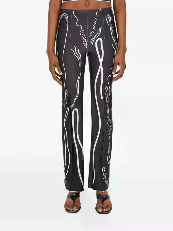 DI PETSA Venus Shell Graphic-print Stretch Jersey Trousers