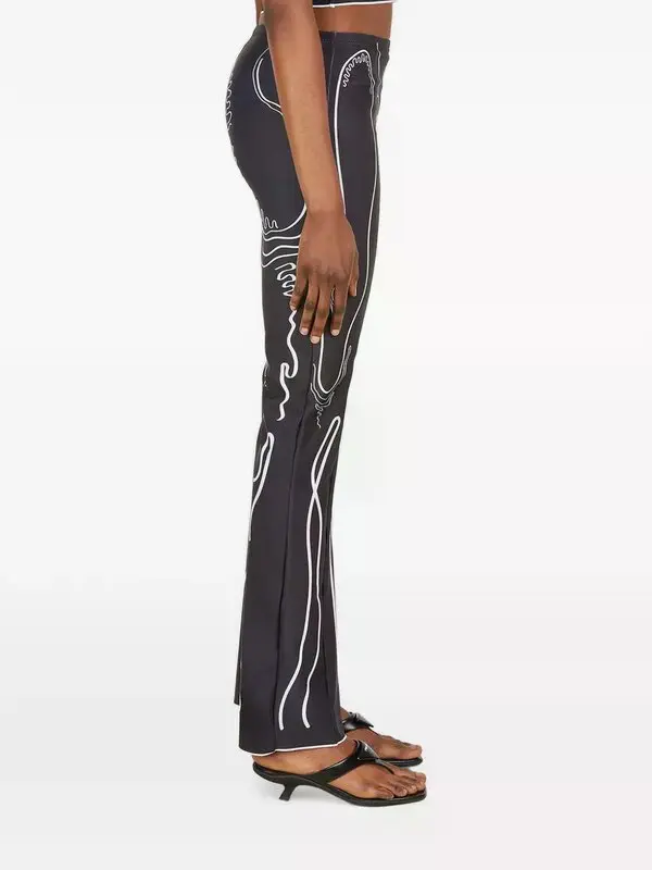 DI PETSA Venus Shell Graphic-print Stretch Jersey Trousers