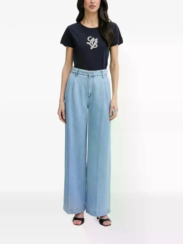 Liu Jo Pleated Wide-leg Jeans
