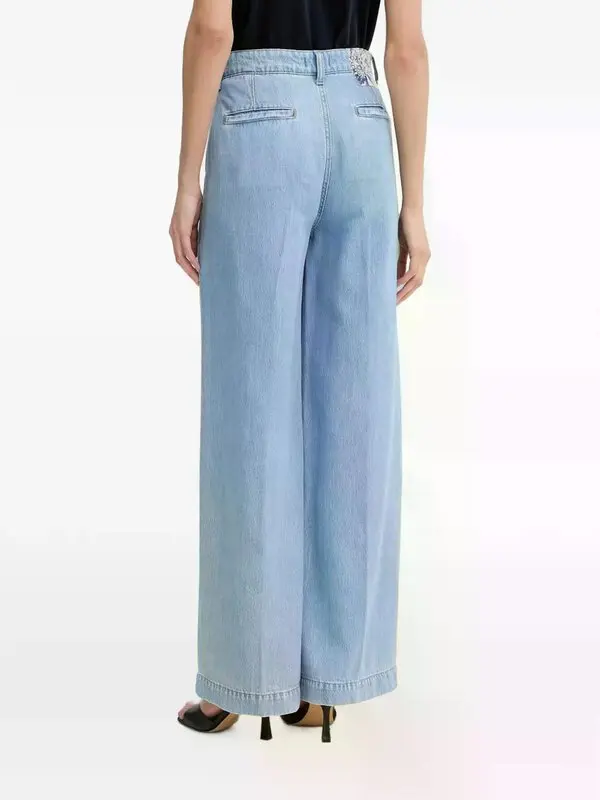 Liu Jo Pleated Wide-leg Jeans