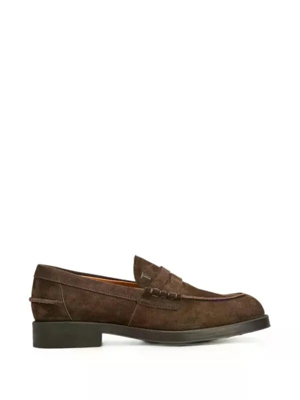 TOD'S Penny Slot Suede Loafers
