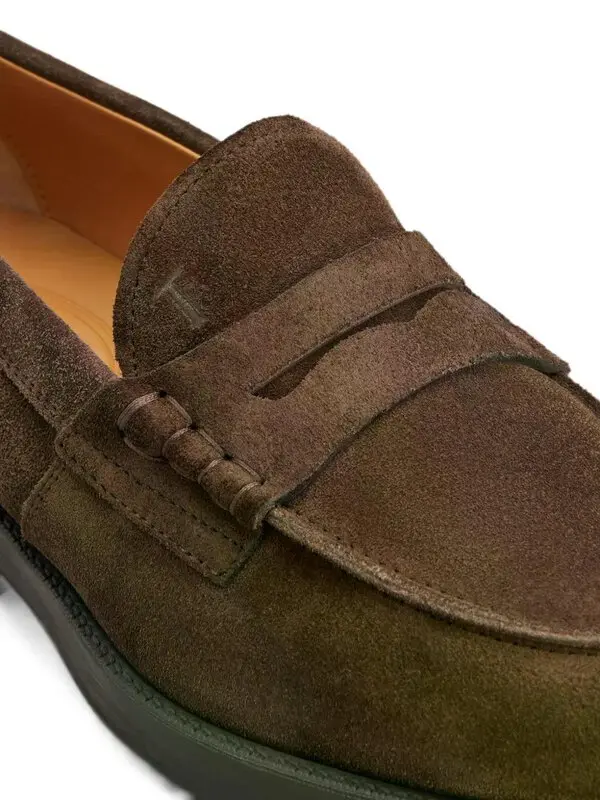 TOD'S Penny Slot Suede Loafers