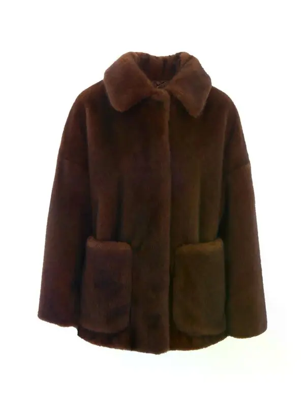 Herno Faux Fur Patch Pocket Coat